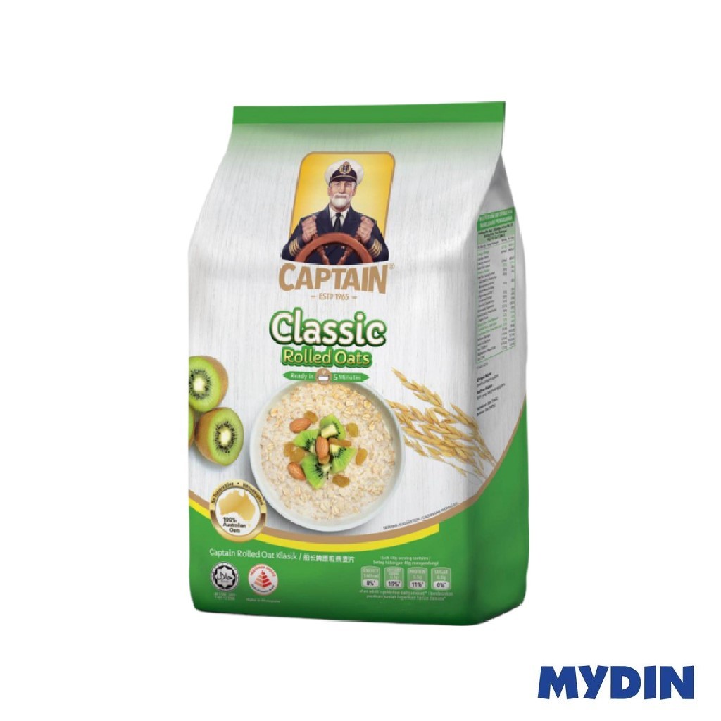 Captain Oats Classic Rolled Oat (800g) | Shopee Malaysia