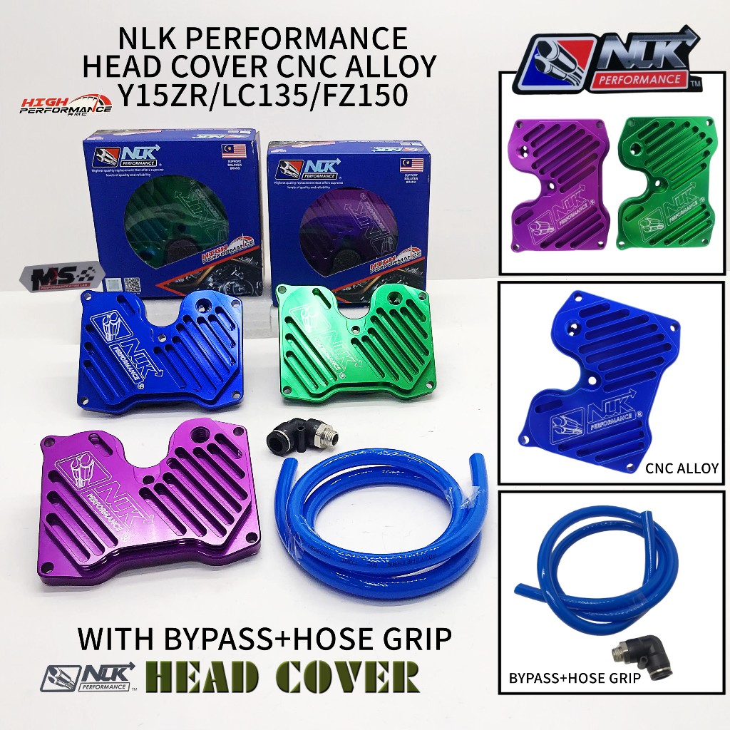 NLK Performance Head Cover CNC Y15ZR/LC135 With Bypass+Hose Grip (New ...
