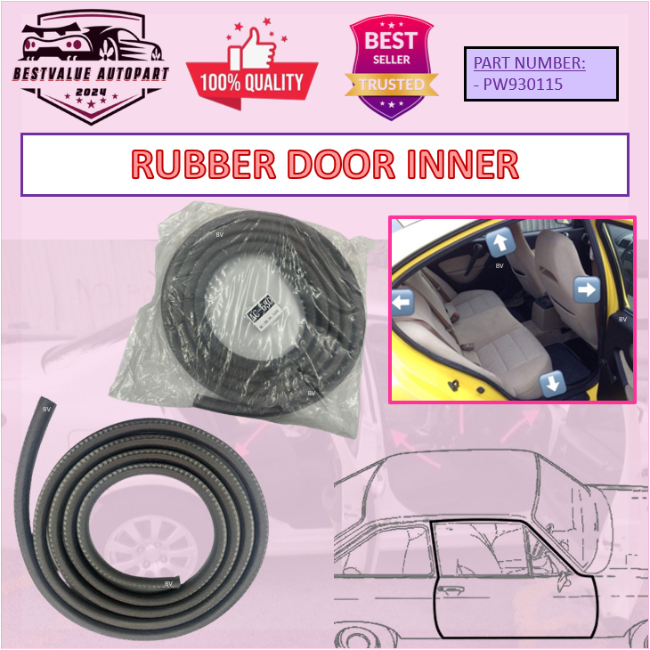 MALAYSIA READY STOCK PROTON GEN 2 GEN2 PERSONA INNER DOOR RUBBER PINTU ...