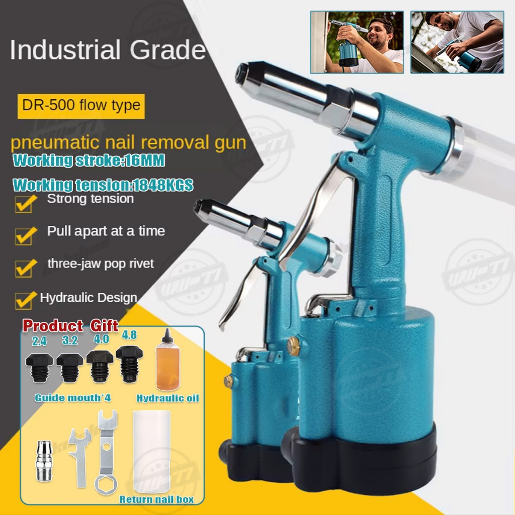 AIR HYDRAULIC RIVETER PNEUMATIC RIVET GUN NAILS PUNCH PIN Nose ...