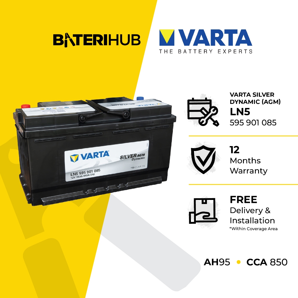 [Installation Provided] Bateri Kereta DIN95L LN5 | Varta Silver Dynamic AGM | Car Battery ...