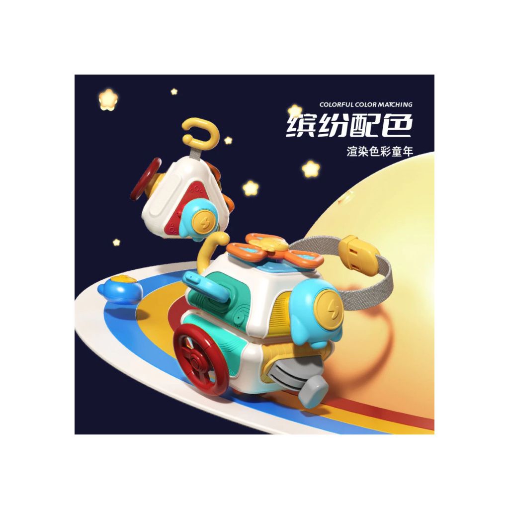 Baby Busy Hand Ball - Educational Sensory Cube with Space-Themed Rotary ...