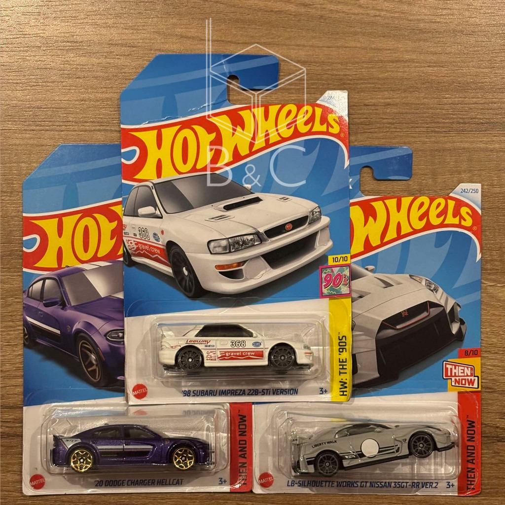 (Lot 3 pcs Damaged Card / Blister) Hot Wheels Subaru Impreza 22B-STi ...