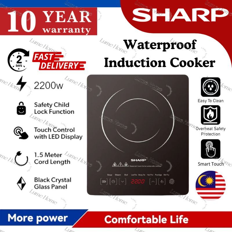 【10 year warranty】2025 Sharp 2200W Electric Induction Cooker Touch ...