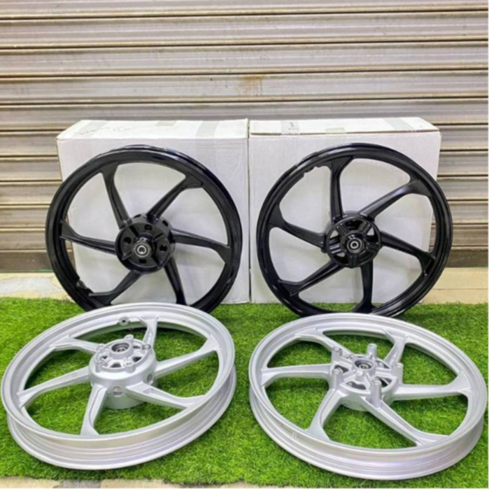SPORT RIM ENKEI 6L 6 BATANG Y16 ABS 160/185-17 BLACK KILAT SILVER Y16ZR ...