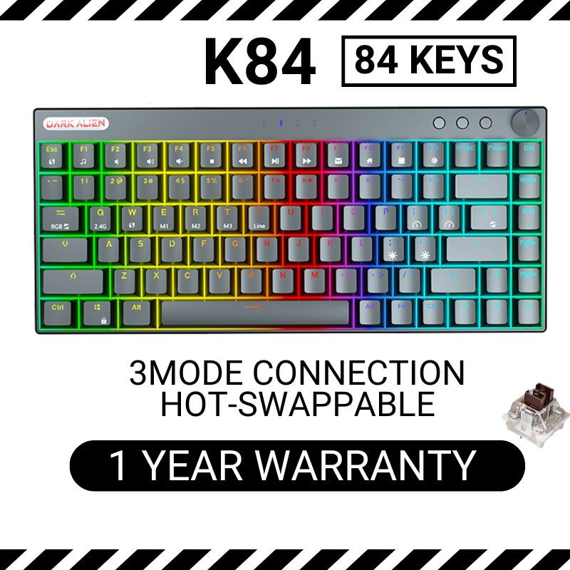 LEAVEN K84 Bluetooth Wireless RGB 60% Mechanical keyboard Gaming ...