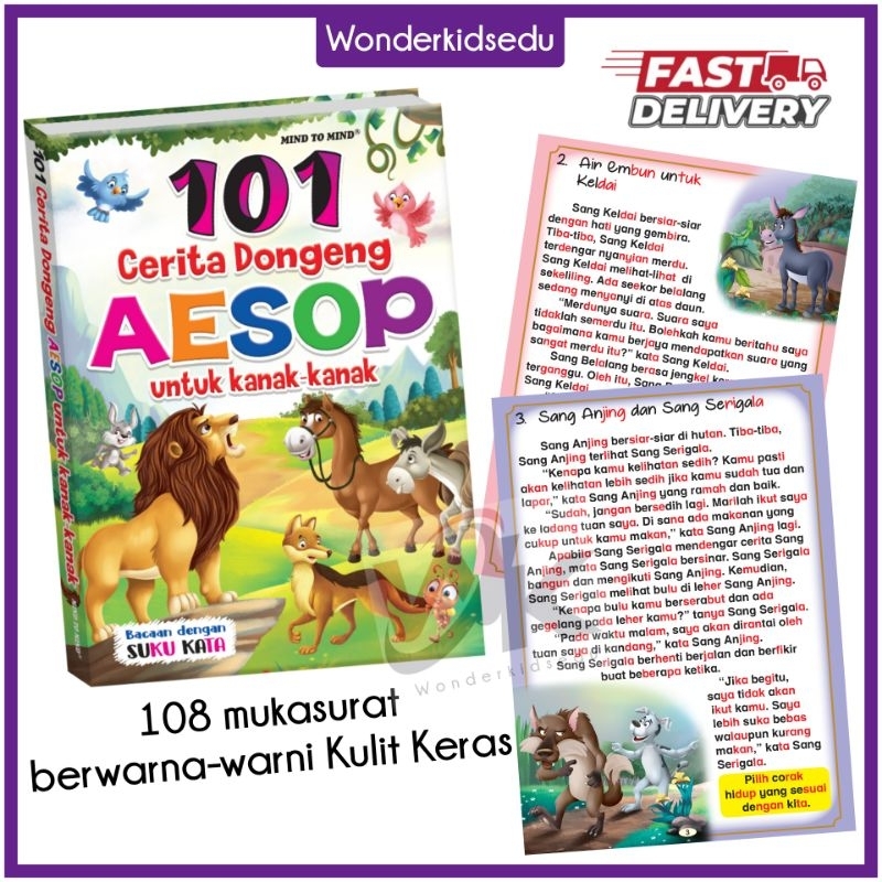 101 Cerita Dongeng Aesop untuk Kanak Kanak | Buku Cerita Suku Kata Kisah Pengajaran | Haiwan ...
