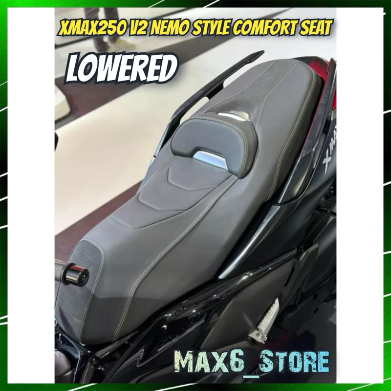 YAMAHA XMAX250 V2 LOWERED NEMO STYLE COMFORT SEAT LEATHER XMAX 250 SEAT ...