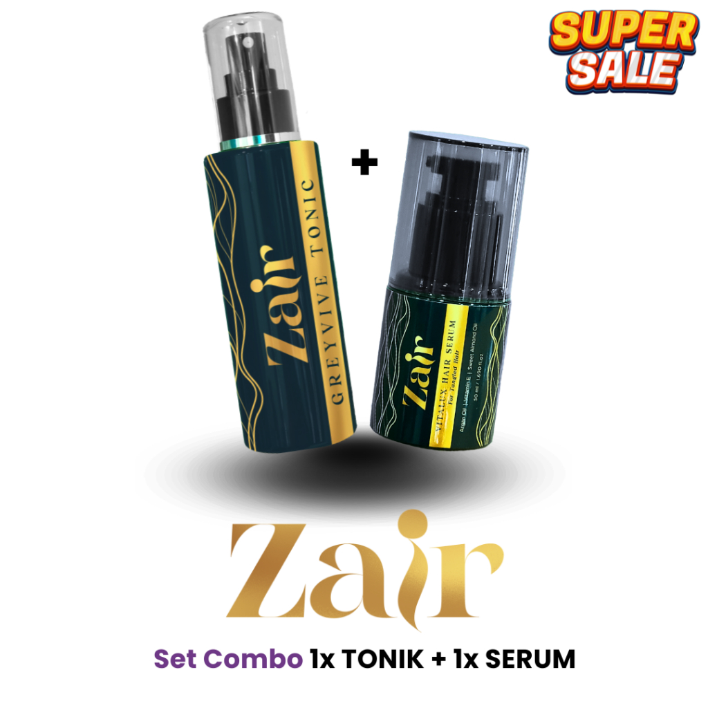 Zair Super Jimat Tonic + Serum For Grey Hair | Tangled | Hair Fall ...
