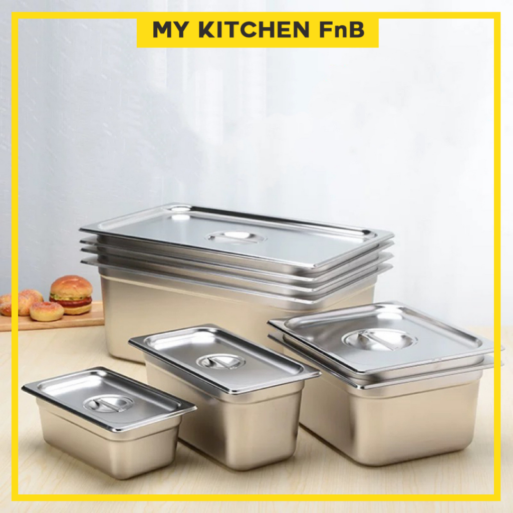 [Kitchen FnB] 1/2 Stainless Steel Food Pan Stainless Steel Gastronorm ...
