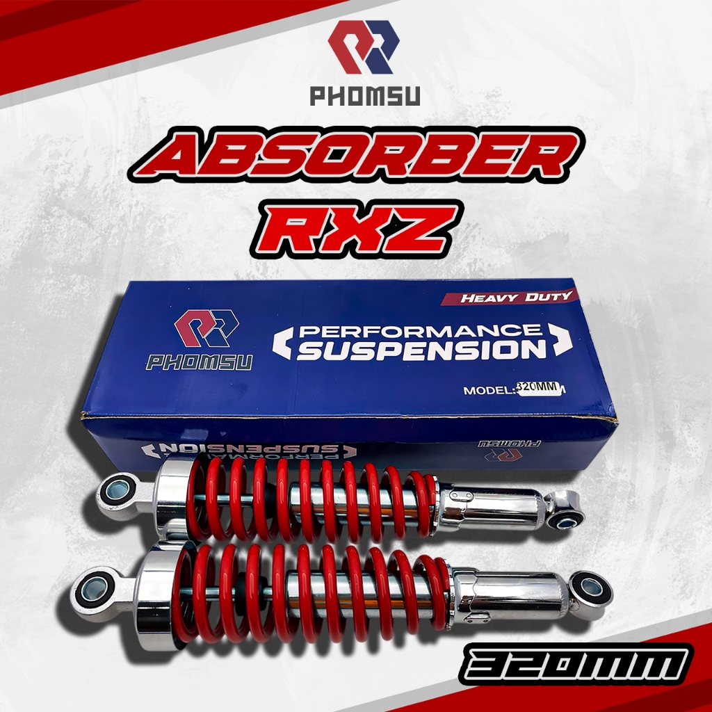 ABSORBER YAMAHA RXZ / RXZ CATALYZER RED YAMAHA / PHOMSU 1SET - 320 MM ...