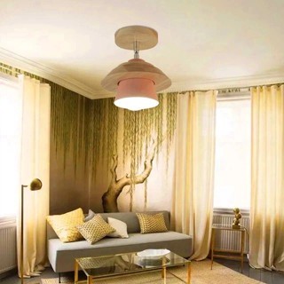 Nordic aisle lights real wooden horse card dragon ceiling lights ...