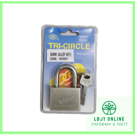 TRI-CIRCLE ORIGINAL HEAVY DUTY PAD LOCK 50MM | Shopee Malaysia