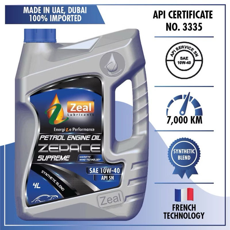 （Sarawak）API Certified- Zeal Zepace Fully Synthetic- 5W30/5W40/0W20 ...