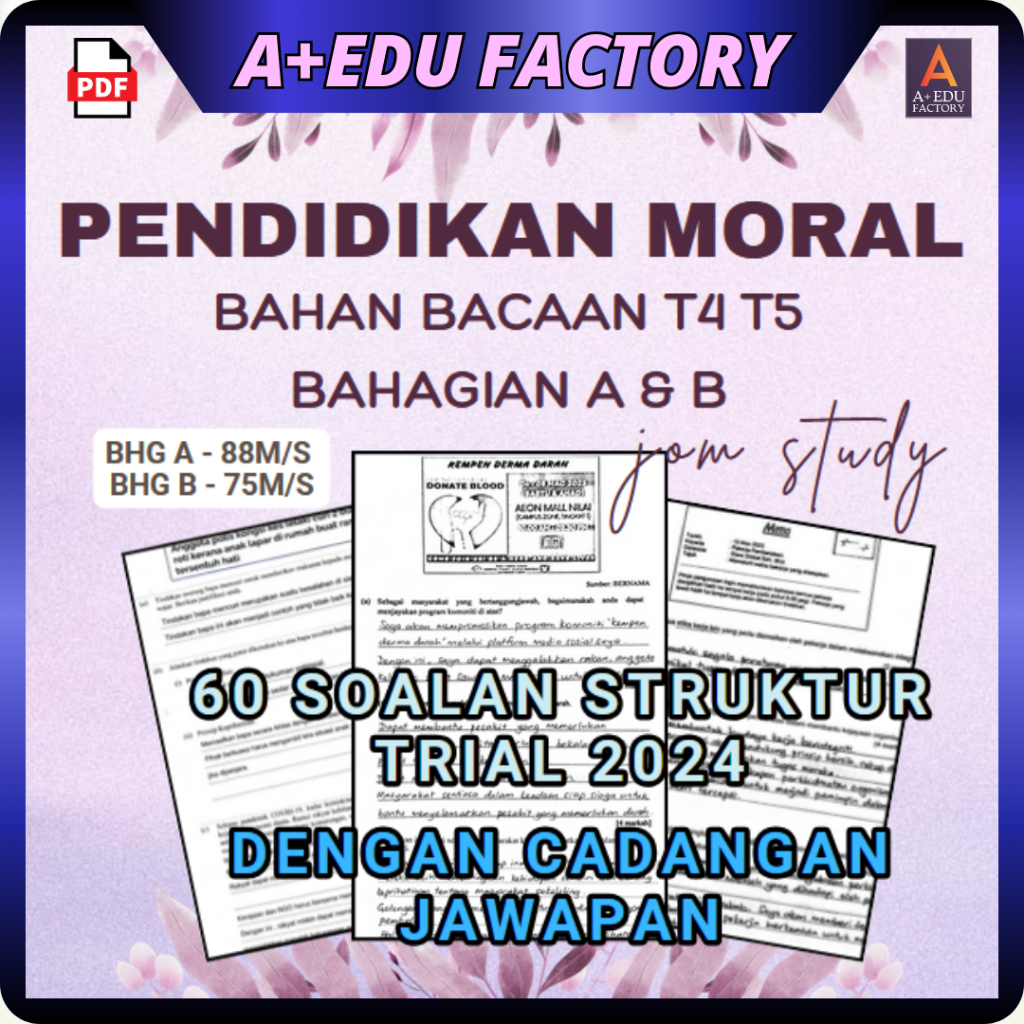 [📚PDF] PENDIDIKAN MORAL BHG A & B WITH SUGGESTED ANSWER [SPM] BAHAN BACAAN TINGKATAN 4 DAN 5 ...