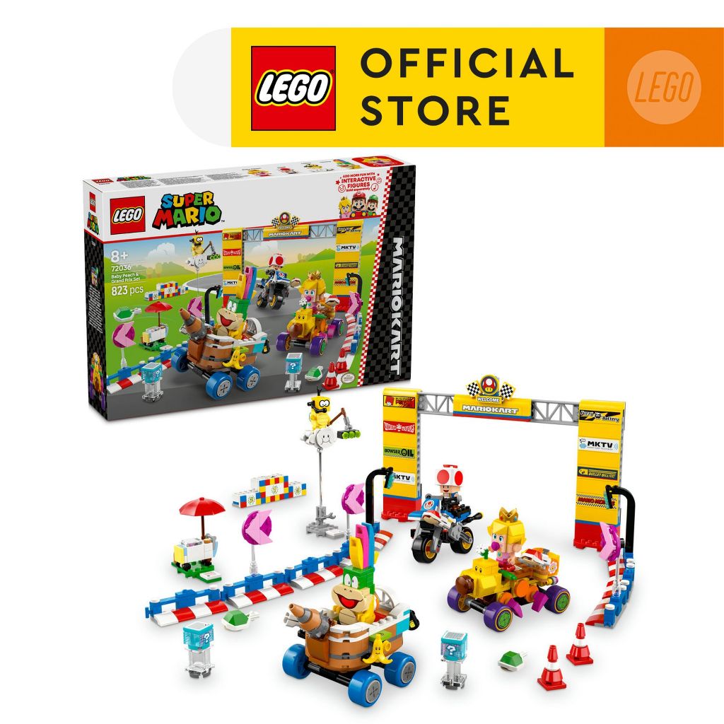 LEGO Super Mario 72036 Mario Kart – Baby Peach & Grand Prix Set (823 ...