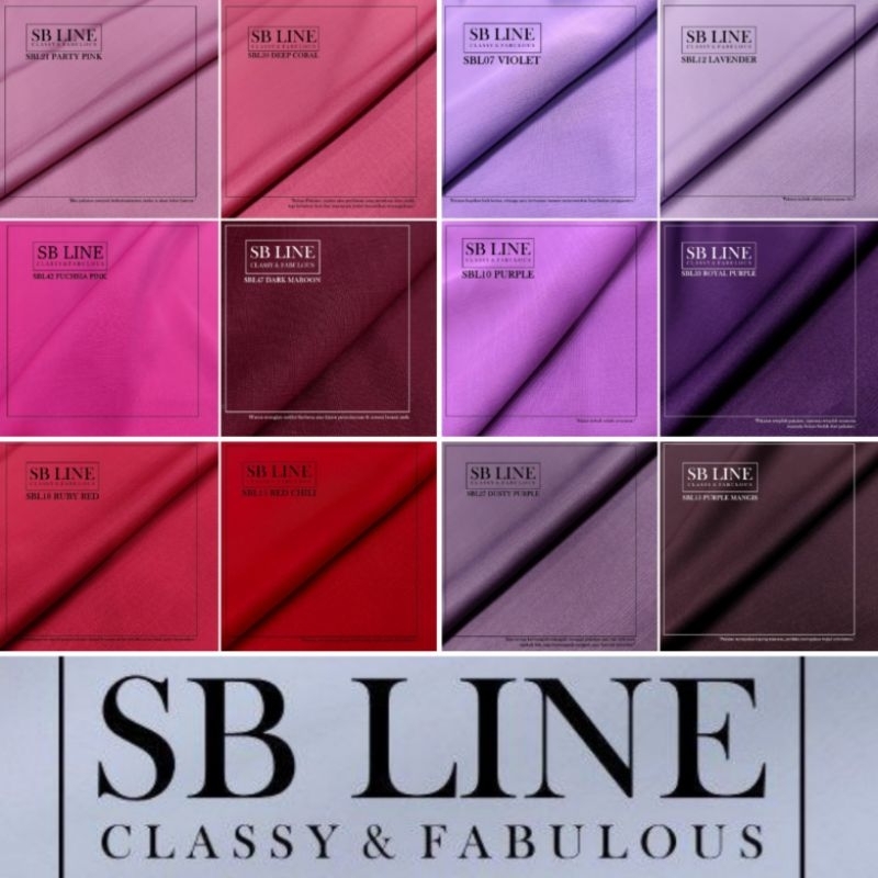 Kain SB Line Plain (Bdg 45)-Pink(Dusty,Fuchsia,Dark Maroon,Coral ...