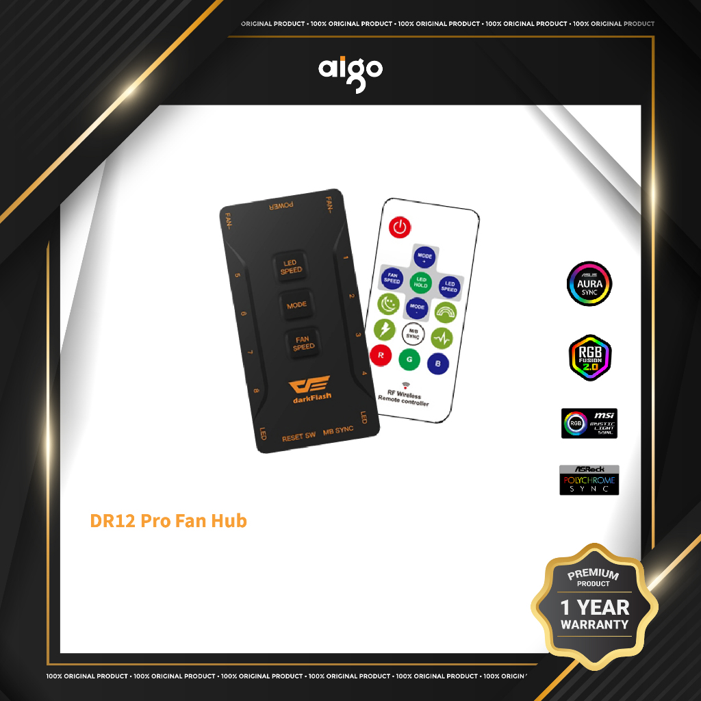 darkFlash DR12 Pro Fan Hub Controller | Shopee Malaysia