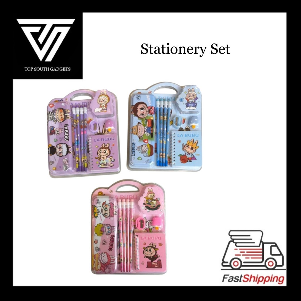 Labubu Stationery Set for Kids Gift Box Birthday Party Gift School ...