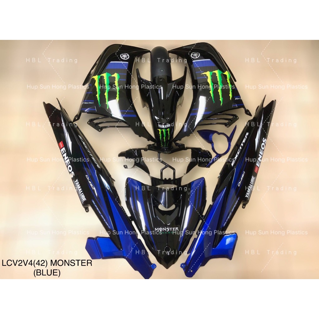 YAMAHA 135LC MONSTER Full Body Cover Set Coverset Tanam Sticker Strike ...