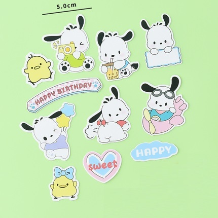 [Ready Stock] Paper set pochacco Pacha Dog Doll Baking Cake Decoration ...