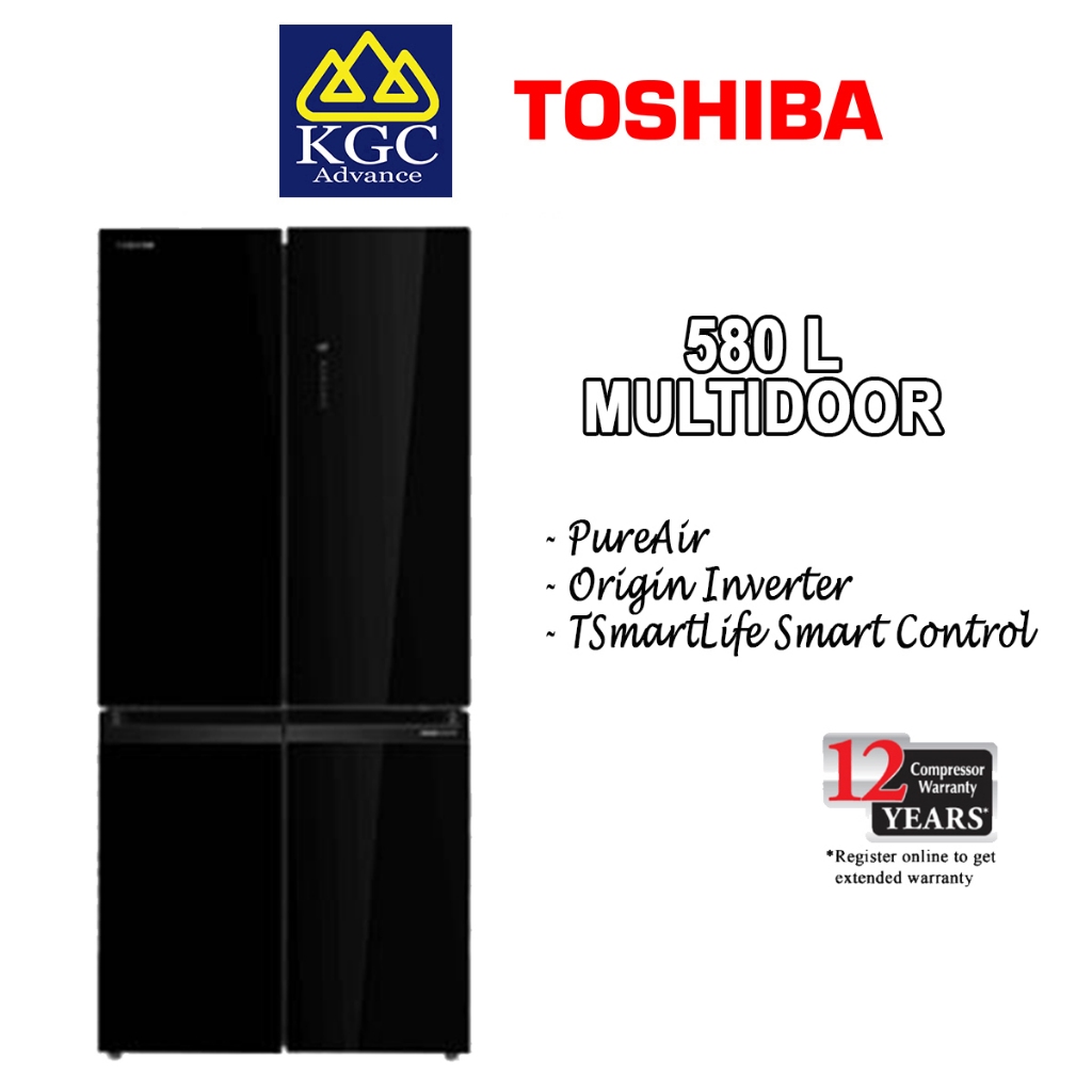 [FREE SHIPPING] TOSHIBA 580L MULTI-DOOR ORIGIN INVERTER REFRIGERATOR GR ...