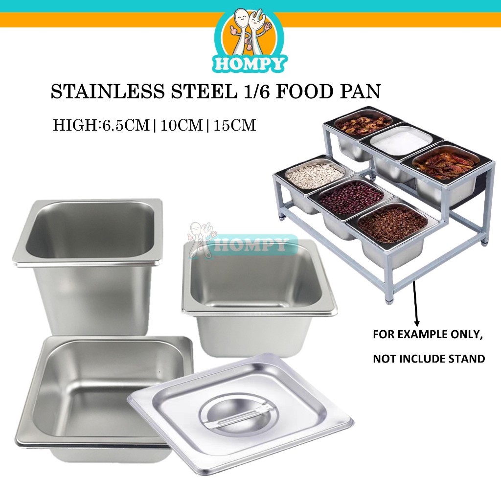 Stainless Steel GN PAN 1/6 size GN Gastronorm Pan Food Pan Commercial ...