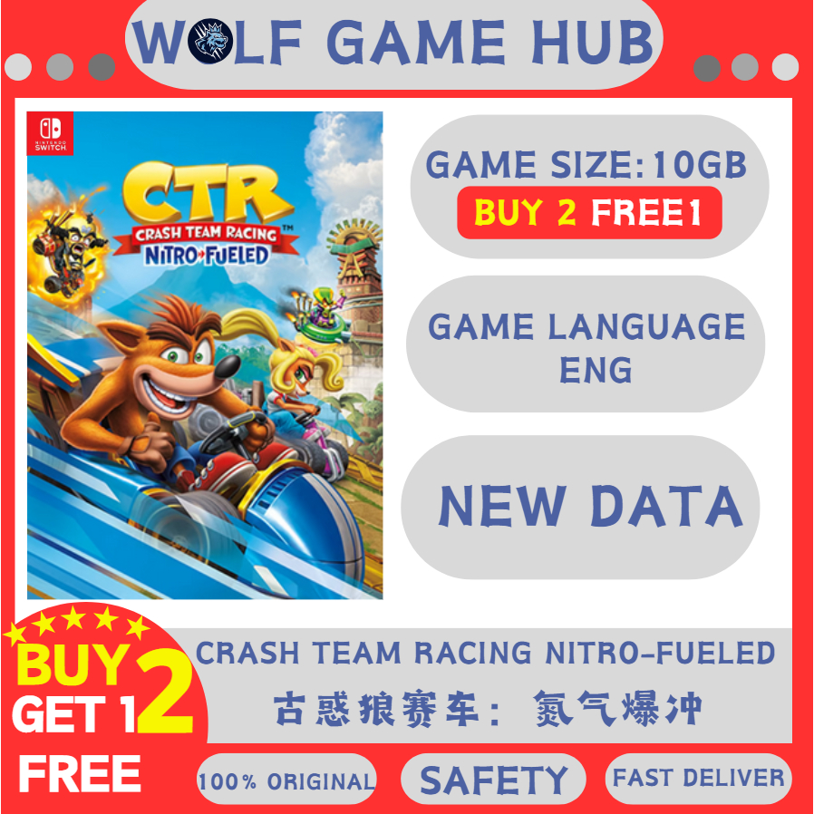 Crash Team Racing Nitro-Fueled BUY 2 FREE 1 (Nintendo switch) Digital ...
