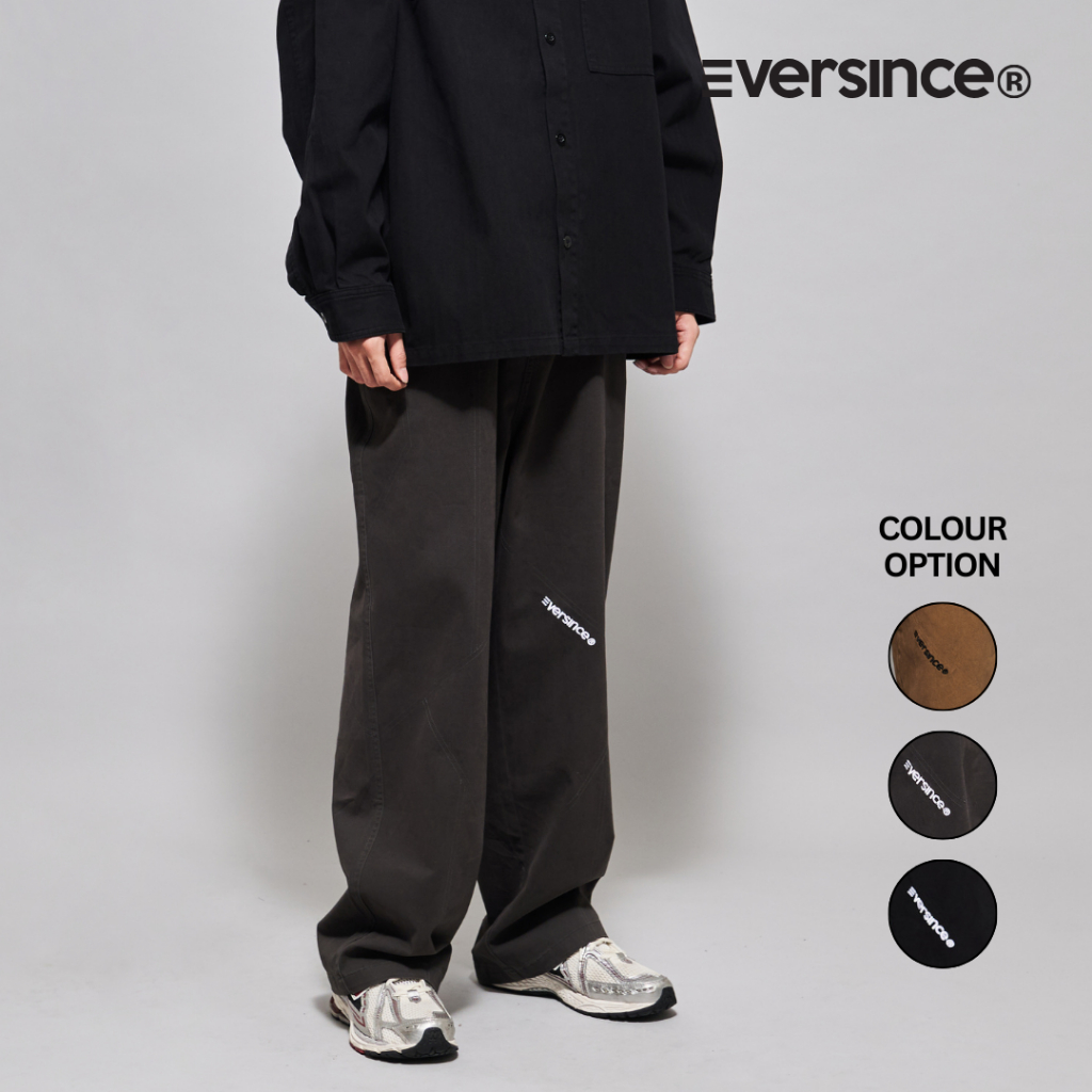 [NEW] Eversince Fold Loose Baggy Washed Cotton Drill Cargo Pants | Shopee Malaysia