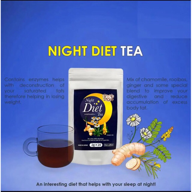 NIGHT DIET TEA | 40g (2g X 20) MENGATASI SEMBELIT | Shopee Malaysia
