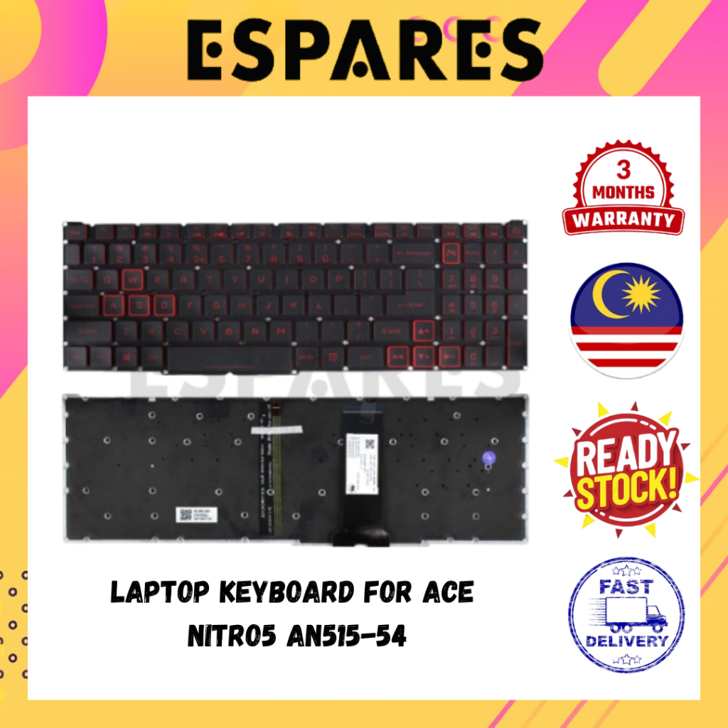 Laptop Keypad Ace Nitro5 An515-54 Red With Back Light | Shopee Malaysia