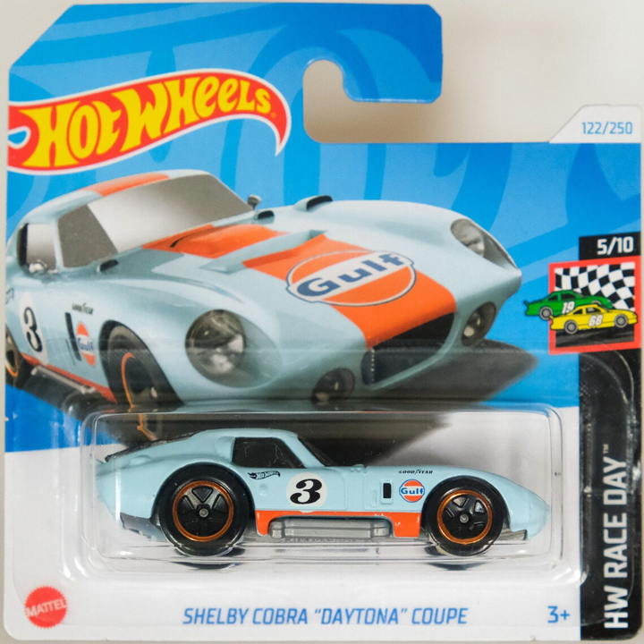 Hot Wheels HW RACE DAY - Shelby Cobra "Daytona" Coupe Light Blue Short ...
