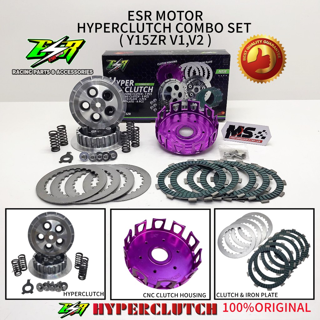 COMBO ESR MOTOR HYPERCLUTCH (5 PLATE) RACING SET Y15ZR V1/V2 (5 PLATE ...