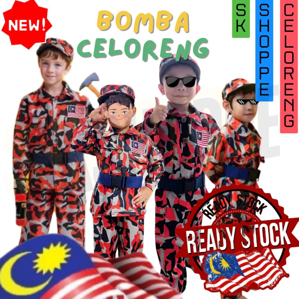 Perkerjaan Occupation Bomba Celoreng Costume Kids Fireman Malaysia ...