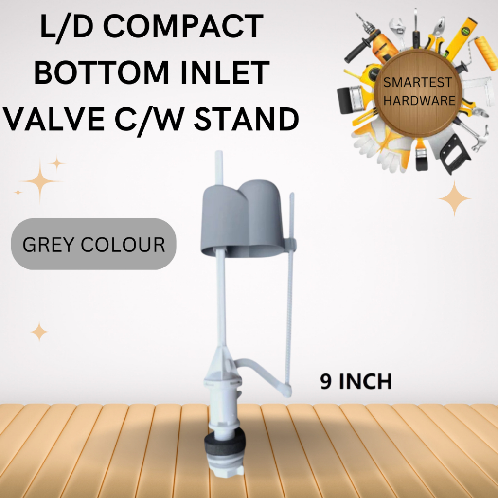🔥Ready Stock🔥 9" Compact Bottom Inlet Valve C/W Stand (Grey) | Shopee ...