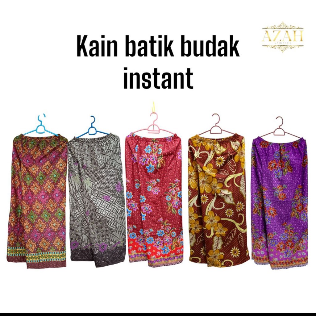 KAIN BATIK INSTANT BUDAK/KAIN BATIK LIPAT SELISIH | Shopee Malaysia