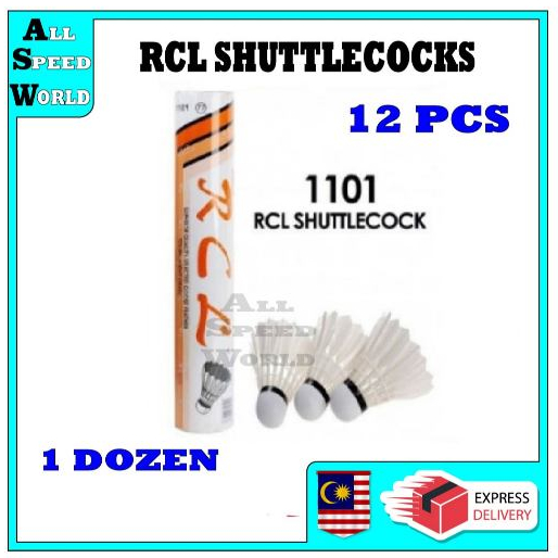 RCL 1101 BADMINTON SHUTTLECOCK 1 DOZEN (12PCS) / BULU TANGKIS BADMINTON ...