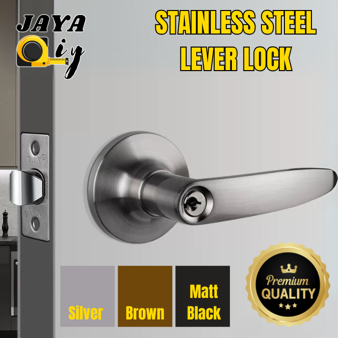 ROCKEY Tubular Lever Cylindrical Cylinder Door Lock Tombol Pintu Bilik ...