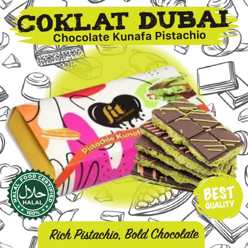 Fit Coklat Kunafa Dubai 200g Asli Diimport dari UAE | Shopee Malaysia