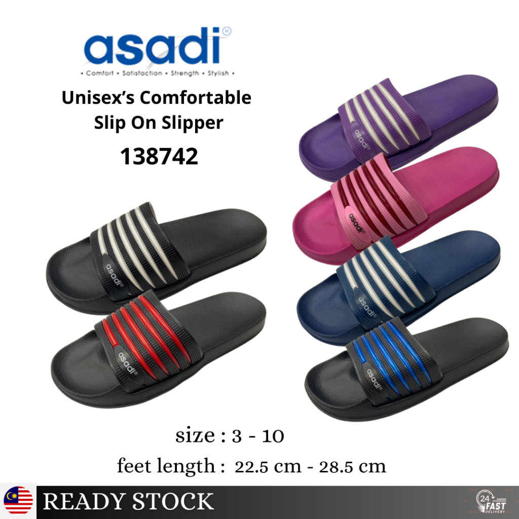 ASADI Unisex Slip On Slipper 138742 | Selipar Sarung lelaki & perempuan ...