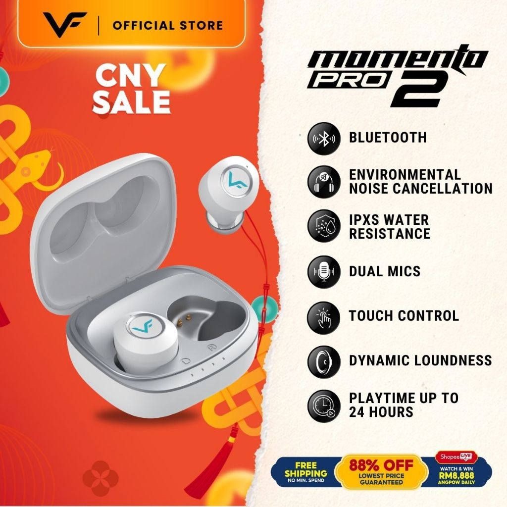 Vinnfier VF Momento Pro 2 Extra Bass ENC ANC True Wireless TWS Earbuds ...