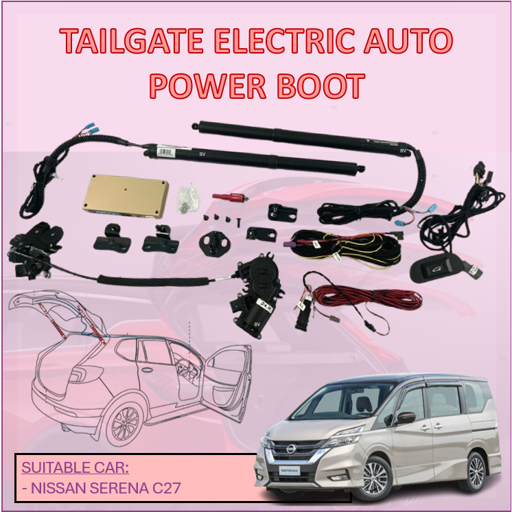 💫MALAYSIA STOCK💫NISSAN SERENA C27 PLUG & PLAY ELECTRIC AUTO TAILGATE POWER BOOT SOFT CLOSE FOOT ...