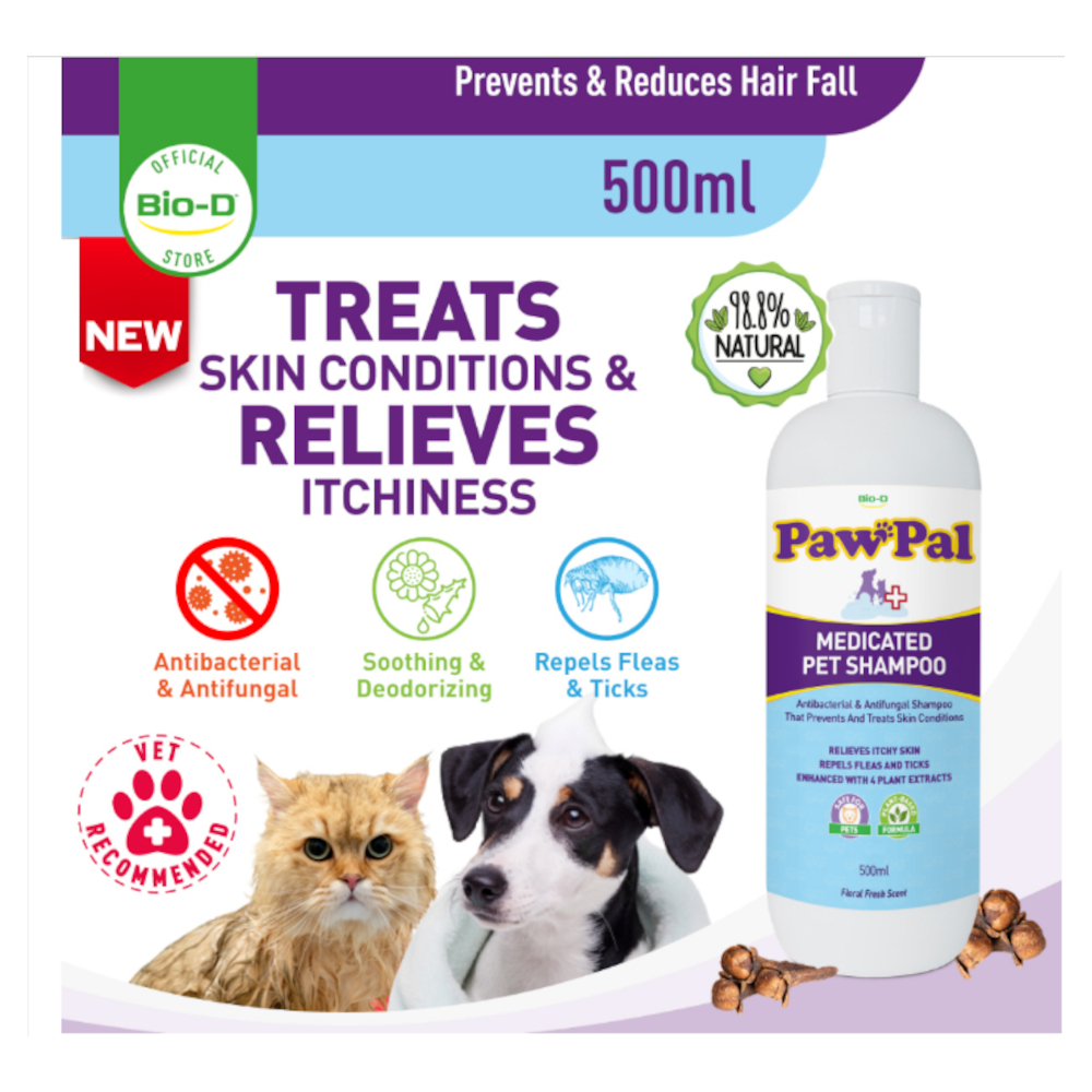 Bio-D Pawpal Medicated Pet Shampoo 250ml (For Cats & Dogs) | Shopee ...