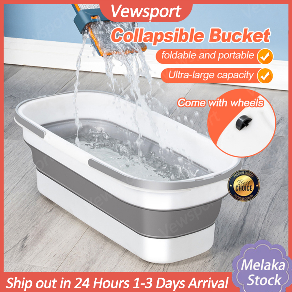Foldable Bucket 16L Bathroom Foldable Basin Collapsible Water Pail ...