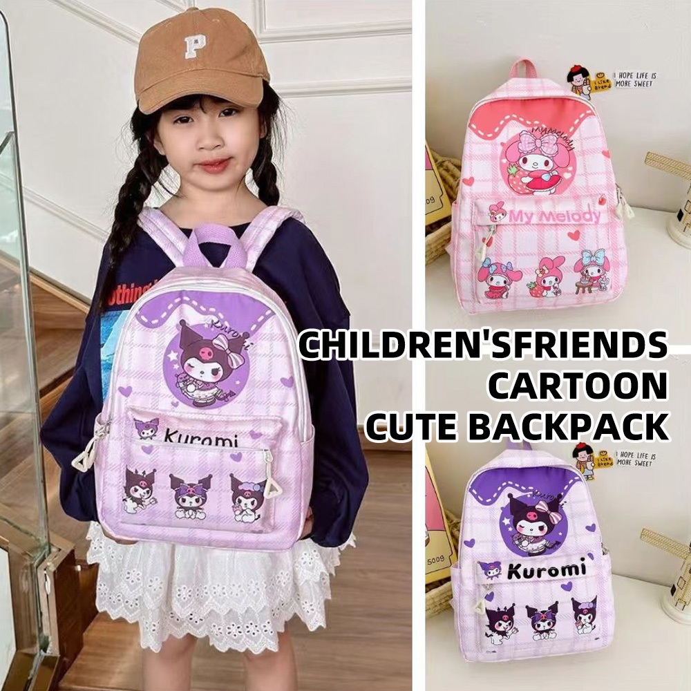 Sanrio Girl Kids Bag Kuromi Cinnamoroll Melody Backpack Beg Sekolah ...