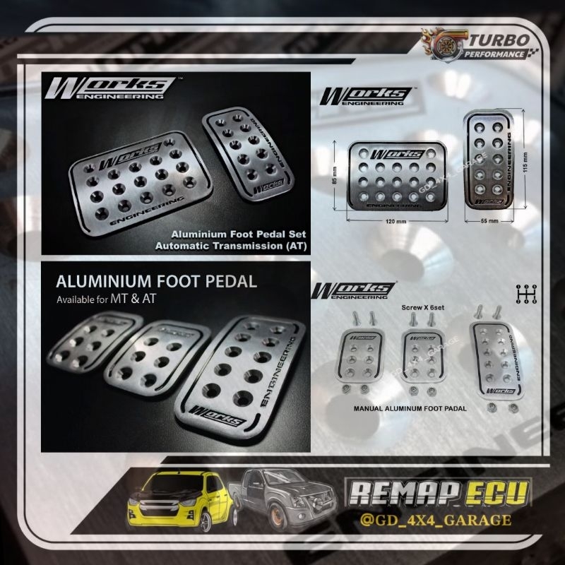 Works Engineering 100% Genuine Universal Aluminium Non-Slip Coated Foot ...