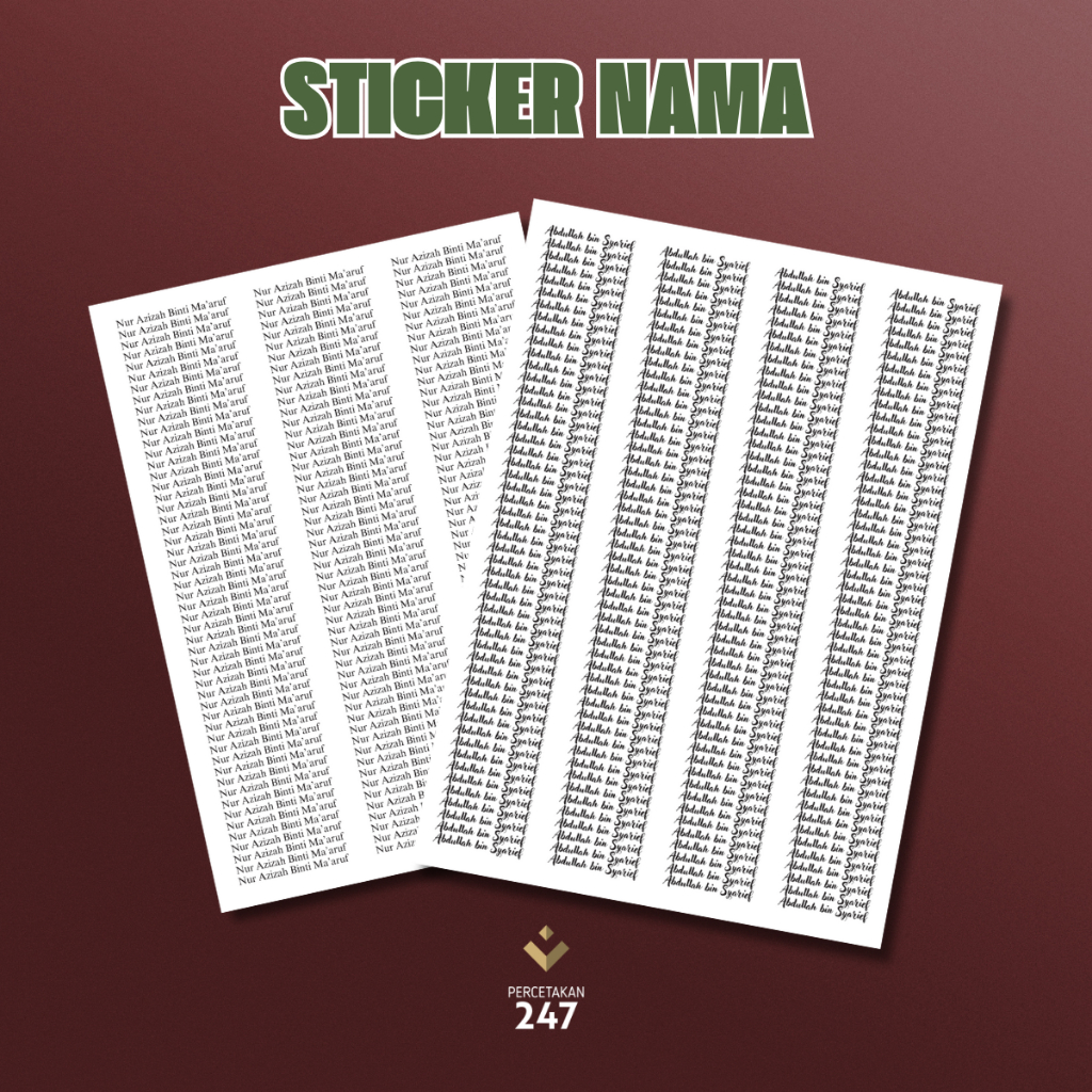 Sticker Nama Transparent Name | Sticker Nama White Background ...