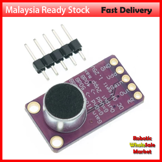 MAX9814 Microphone AGC Amplifier Board Sound sensor Module Auto Gain Control Attack for Arduino ...