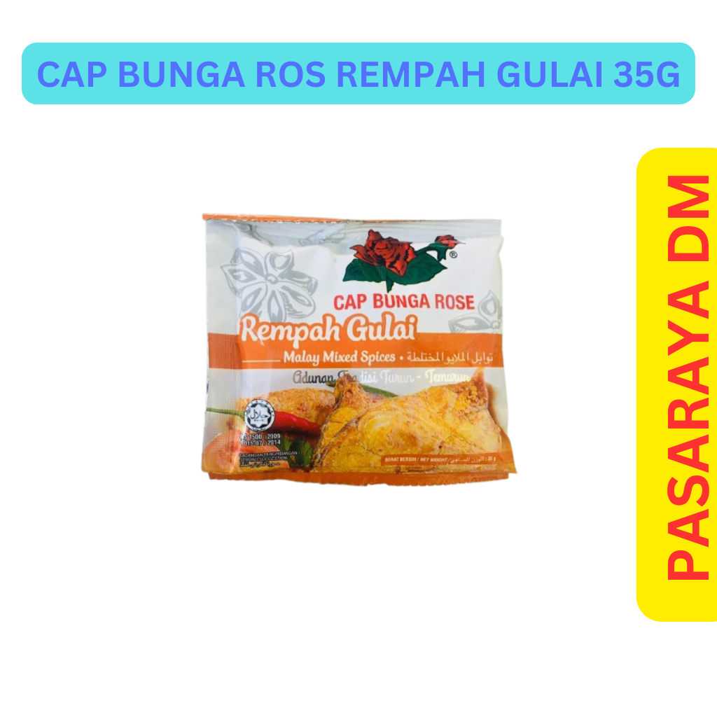 Cap Bunga Ros Rempah Gulai 35g (CAP BUNGA ROS REMPAH GULAI 35G ...