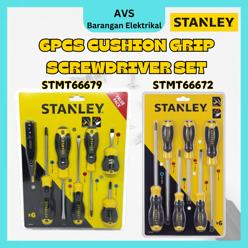 STANLEY SCREWDRIVER STMT66672 STMT66679 WITH DIGITAL TEST PEN 6PCS ...